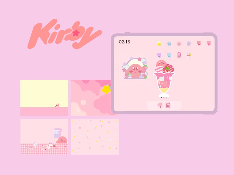 Ios App Icons Kirby Set Mit Tapeten Und Widgets 230 - Etsy