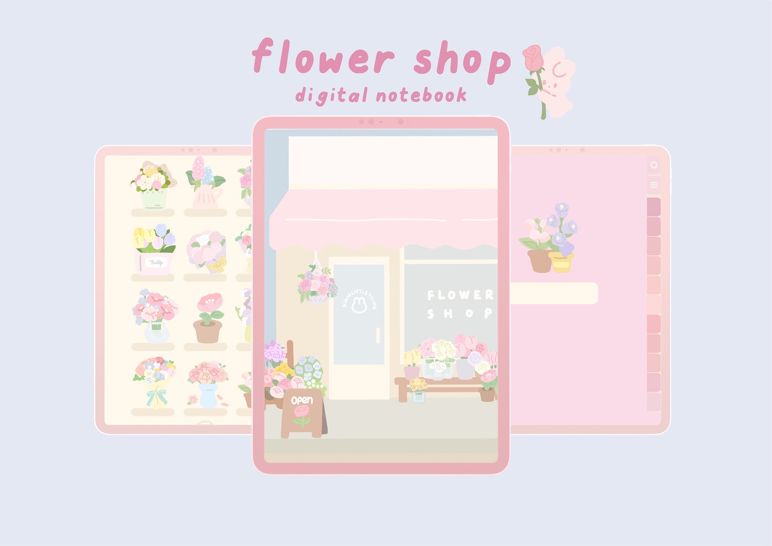 Cute Digital Notebook: Flower Shop for Goodnotes - Etsy