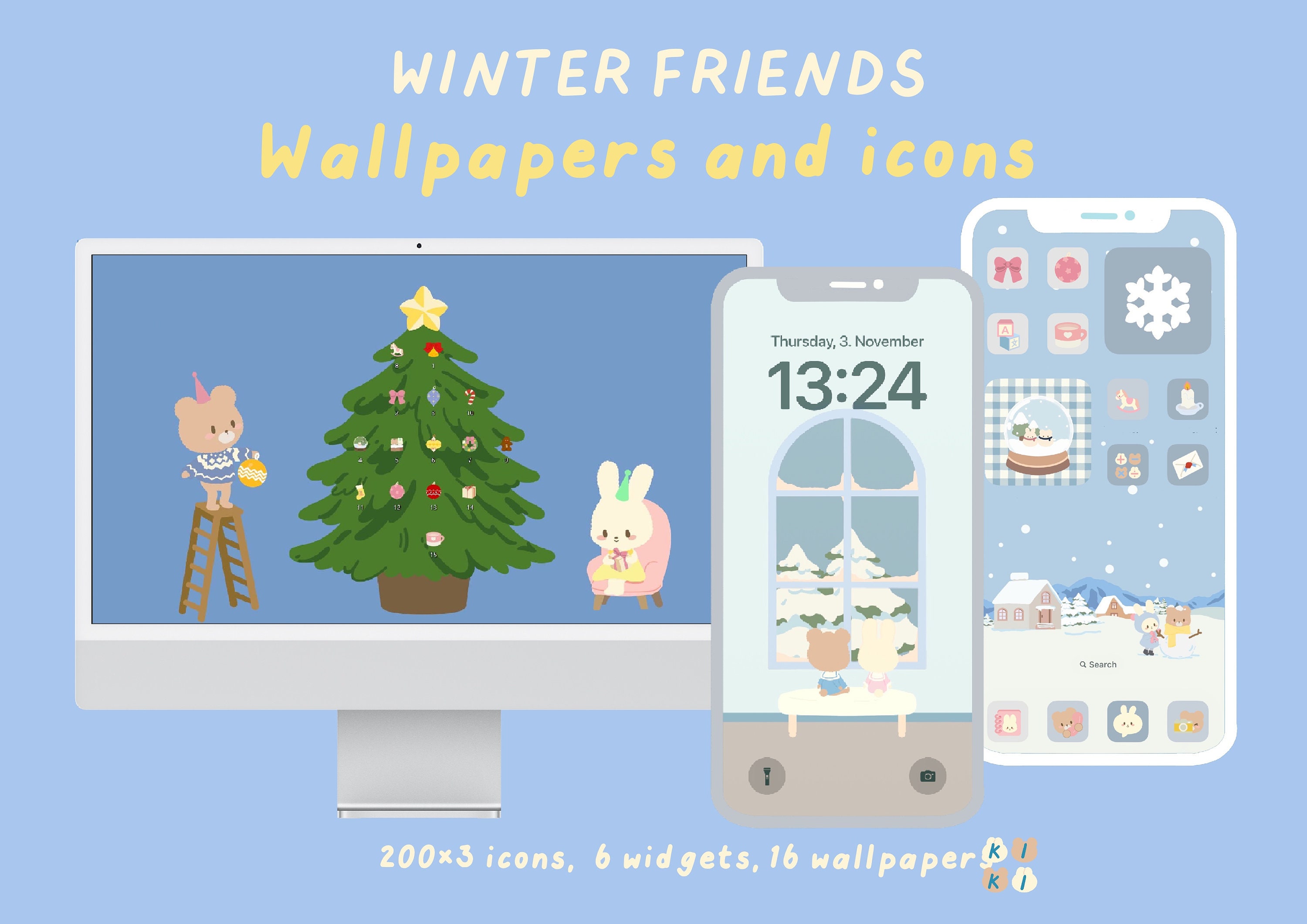 Icons Pack - WINTER FRIENDS |desktop Mac Wallpapers + Icons | Ios ...