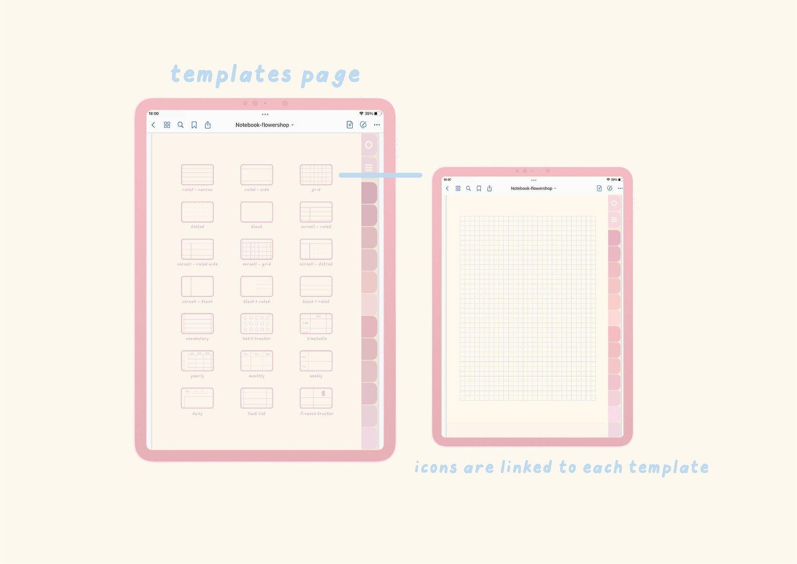 Cute Digital Notebook: Flower Shop for Goodnotes - Etsy