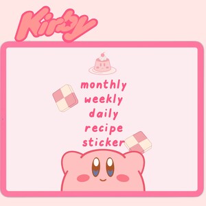 Cute Kirby's Dream Bffet Digital Planner | Goodnotes Templates ...