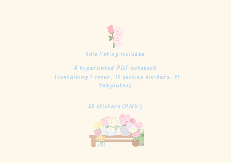Cute Digital Notebook: Flower Shop for Goodnotes - Etsy