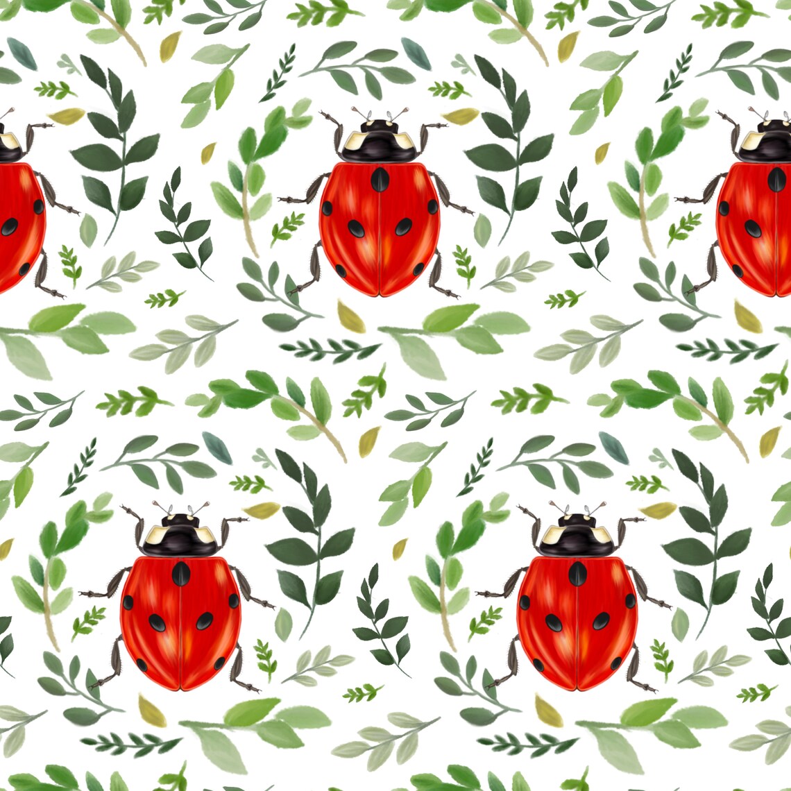 Ladybirds - Seamless Pattern Digital File - Etsy