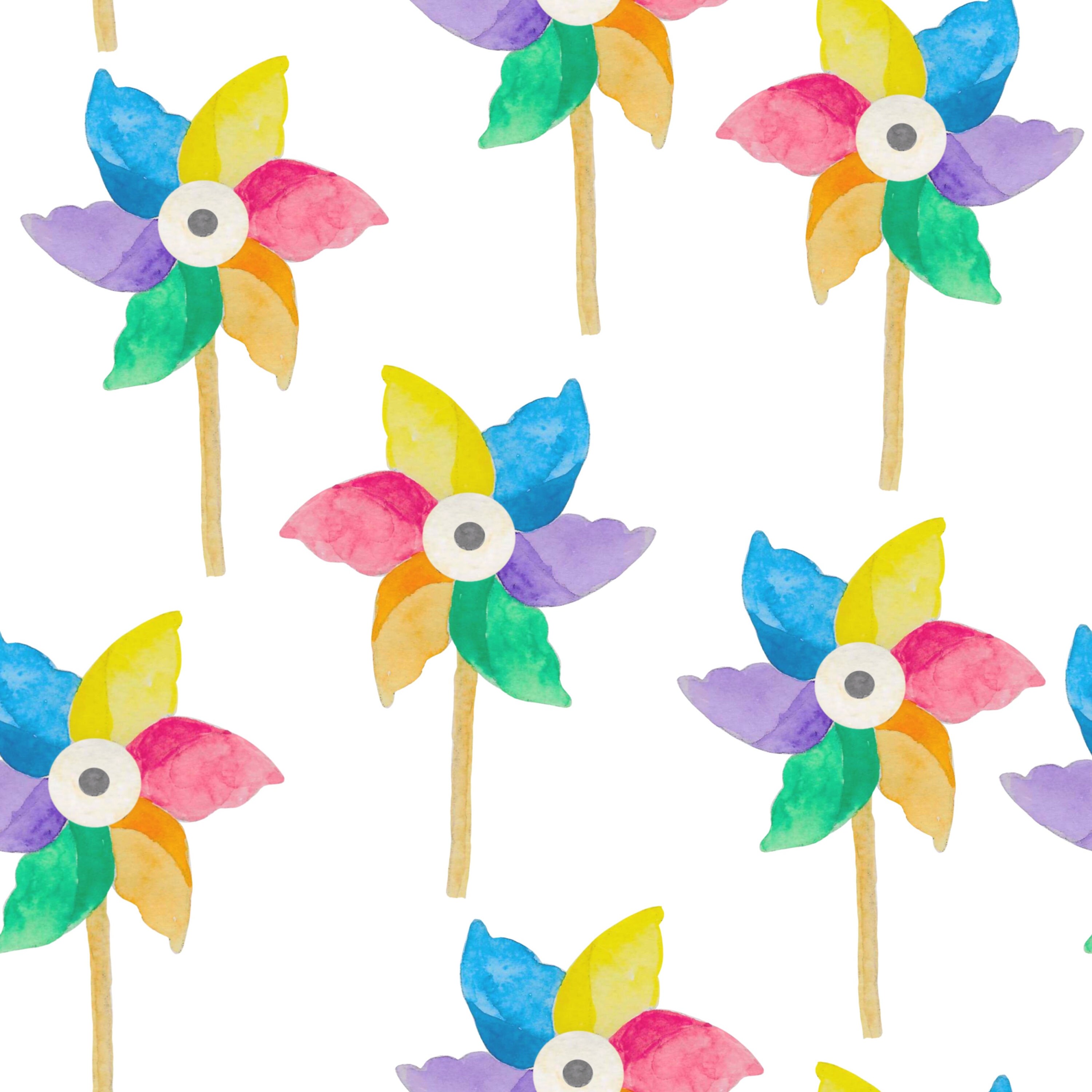 Rainbow Windmill - Seamless Pattern Digital File - Etsy UK