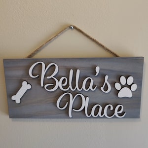 Dog Name Sign 3D Dog Name Sign Custom Dog Name Sign - Etsy