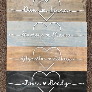 Personalized Couple Name Sign With Heart ,lovers Sign, Valentine's Day ...