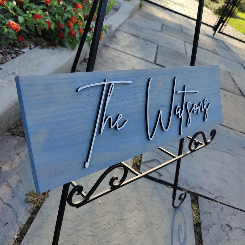 Personalized Last Name Sign Custom Wood Last Name Sign | Etsy