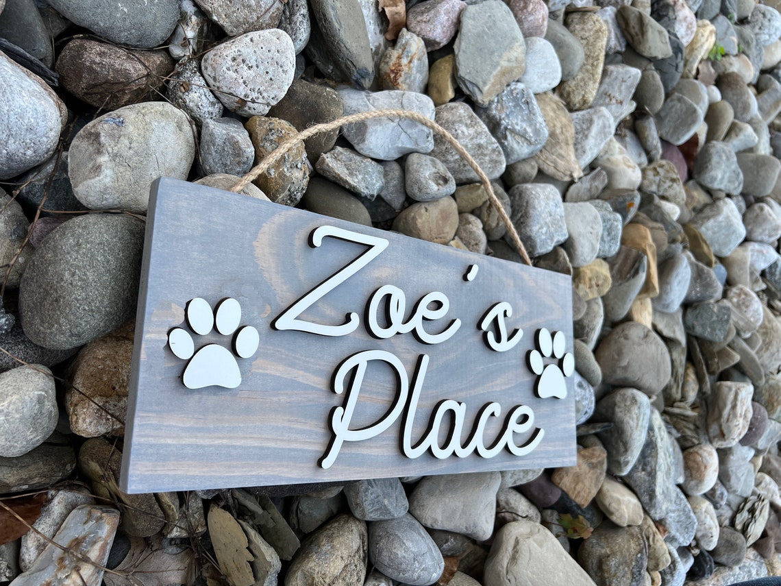 Pet Name Sign, 3D Pet Name Sign, Custom Pet Name Sign, Personalized Pet ...
