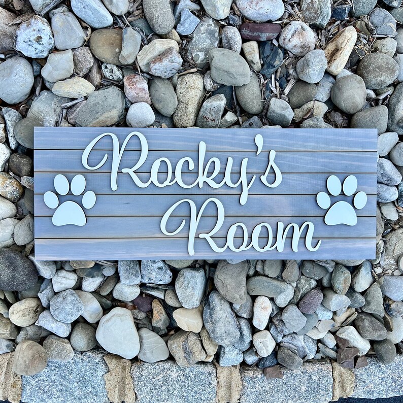 Custom Pet Sign 9.25x24in , 3D Pet Name Sign, Custom Dog Name Sign ...