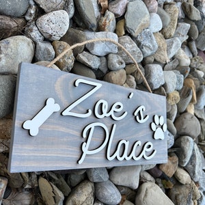 Dog Name Sign, 3D Dog Name Sign, Custom Dog Name Sign, Personalized Dog ...