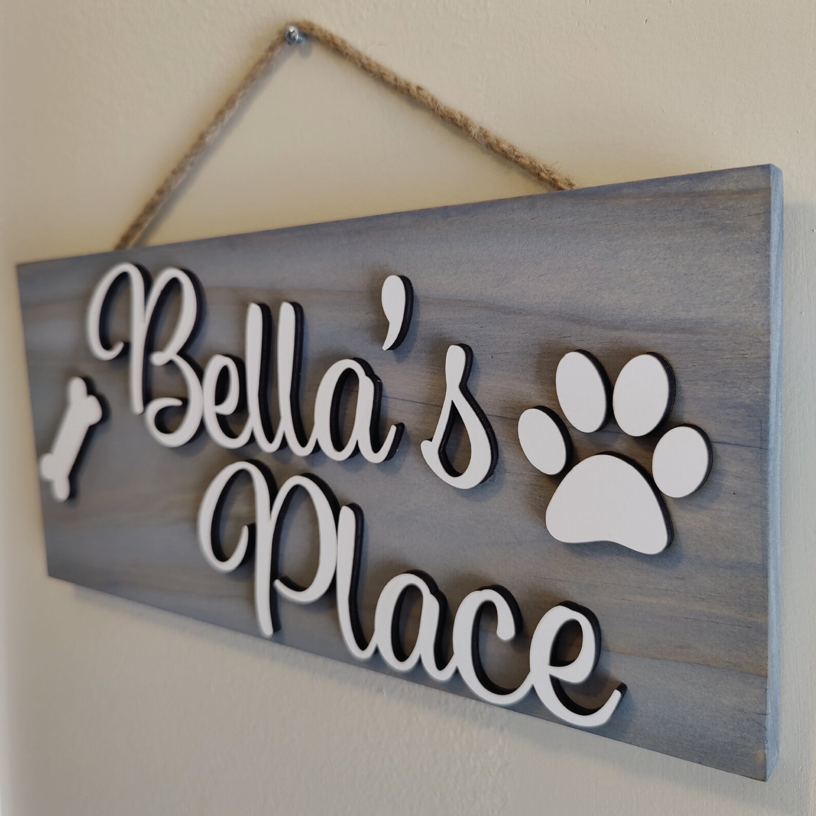 Dog Name Sign 3D Dog Name Sign Custom Dog Name Sign - Etsy