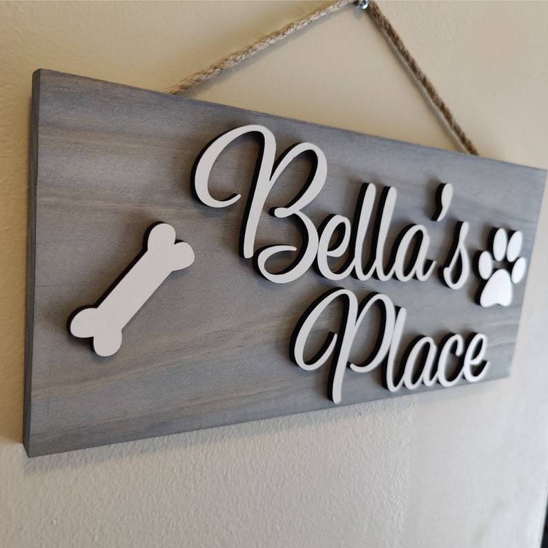 Dog Name Sign 3D Dog Name Sign Custom Dog Name Sign - Etsy