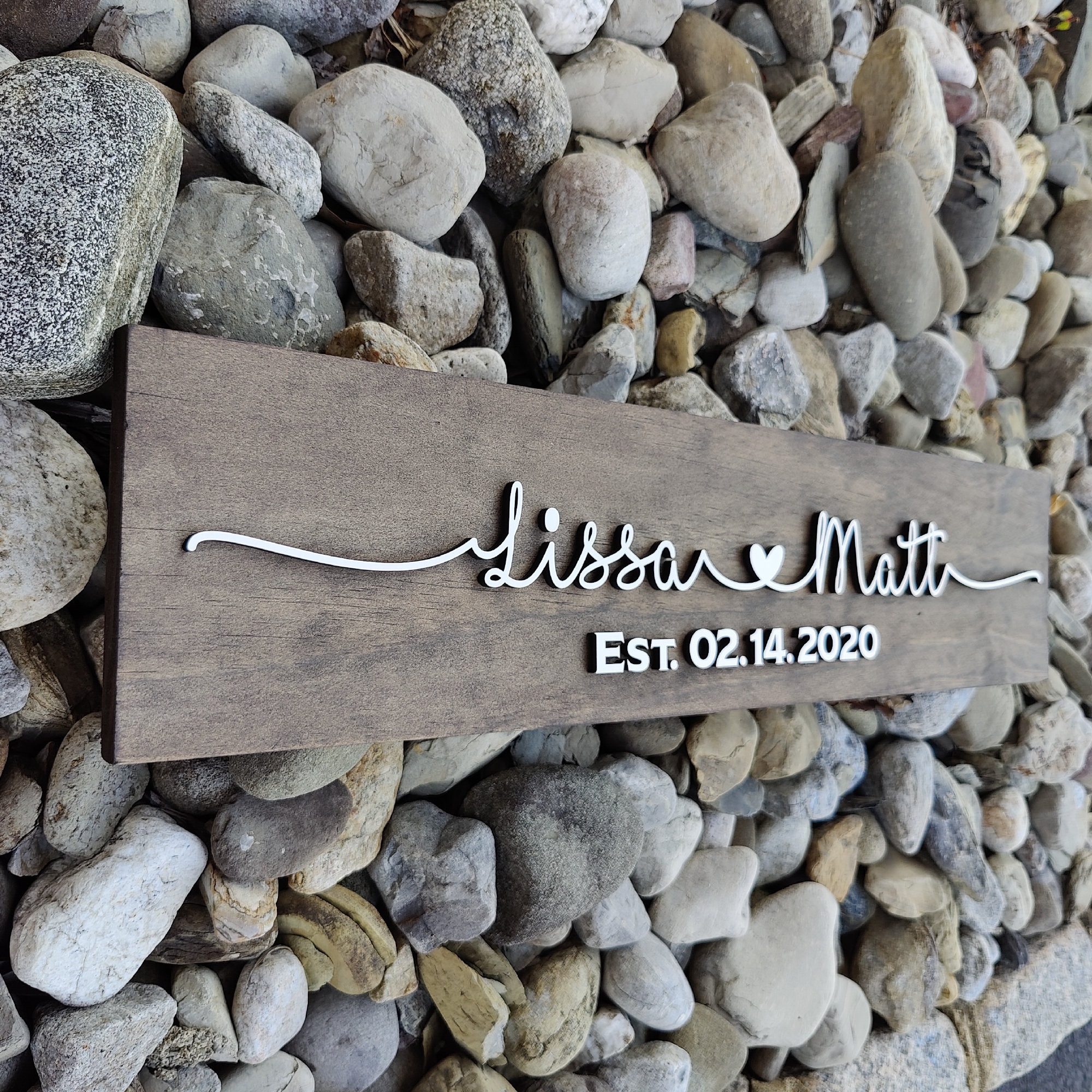 Personalized Couple Name Sign With Established Date Christmas - Etsy