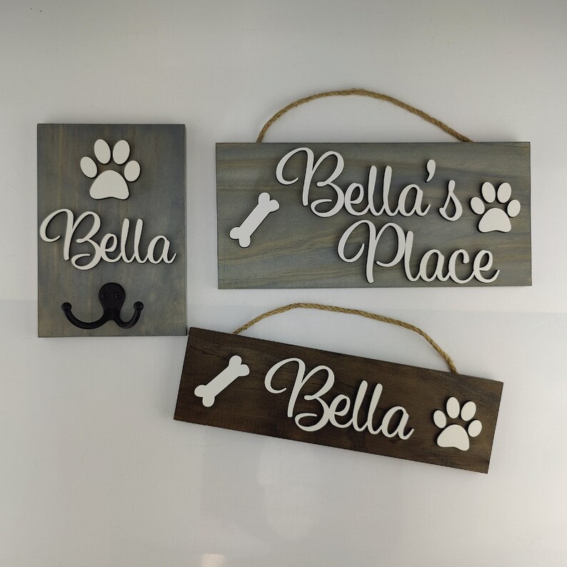 Dog Name Sign 3D Dog Name Sign Custom Dog Name Sign - Etsy