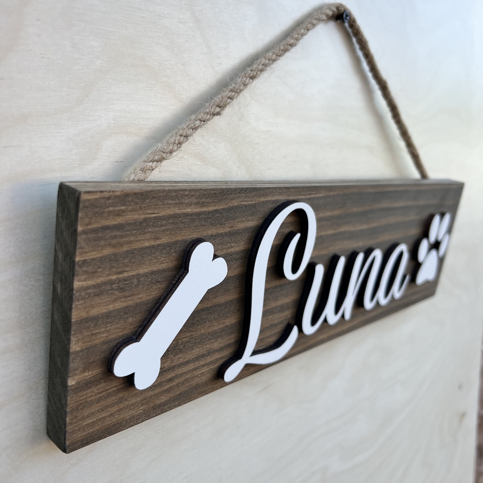 Pet Name Sign, 3D Dog Name Sign, Custom Pet Name Sign, Personalized Pet ...