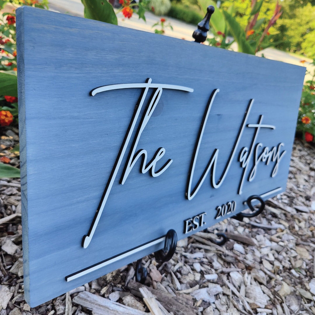 Personalized Last Name Sign, Custom Wood Last Name Sign, Barnwood Sign ...