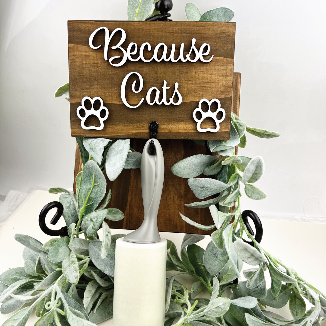 Lint Roller Hanging Sign, Lint Roller Holder, Leash Hanger, Key Holder ...