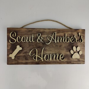 Dog Name Sign 3D Dog Name Sign Custom Dog Name Sign - Etsy
