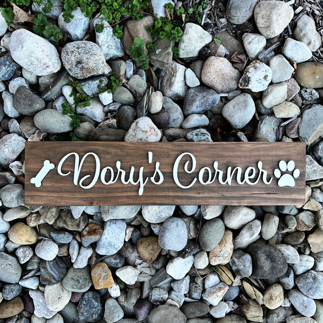 Pet Name Sign 5.5x24, 3D Pet Name Sign, Custom Dog Name Sign ...