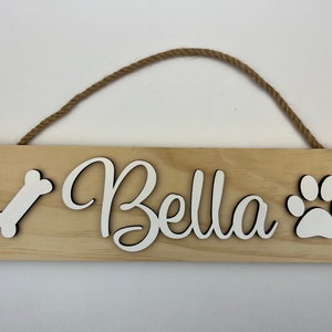 Pet Name Sign, 3D Dog Name Sign, Custom Pet Name Sign, Personalized Pet ...