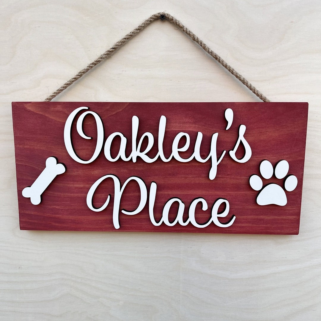 Dog Name Sign, 3D Dog Name Sign, Custom Dog Name Sign, Personalized Dog ...