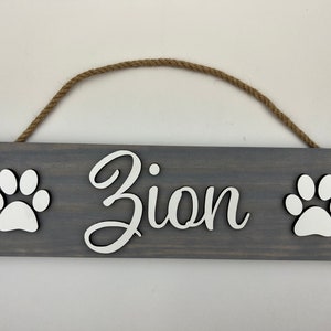 Pet Name Sign, 3D Dog Name Sign, Custom Pet Name Sign, Personalized Pet ...