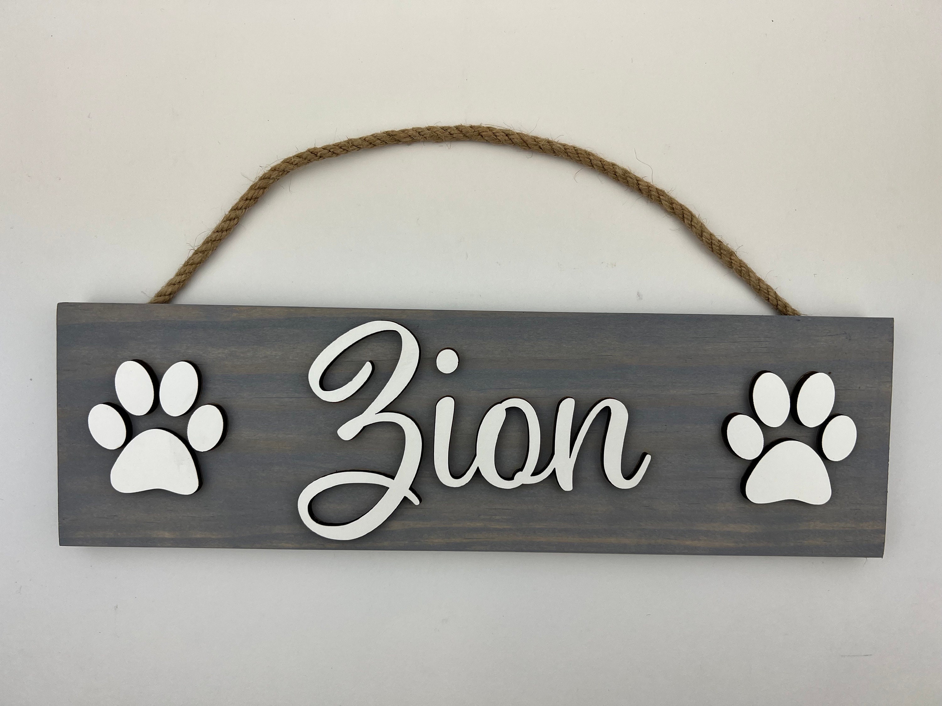 Pet Name Sign, 3D Dog Name Sign, Custom Pet Name Sign, Personalized Pet ...