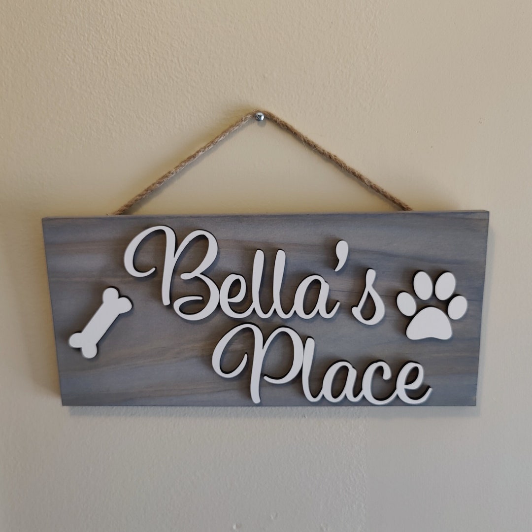 Dog Name Sign 3D Dog Name Sign Custom Dog Name Sign - Etsy