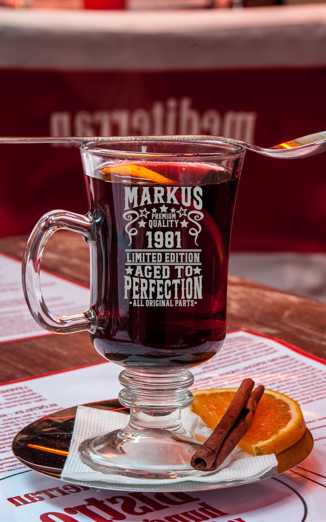 Tea Glass Grog Glass With Personal Engraving of Name and Year of Birth ...