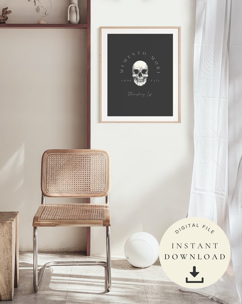 Amor Fati Art Print Memento Mori Picture Stoic Decor - Etsy