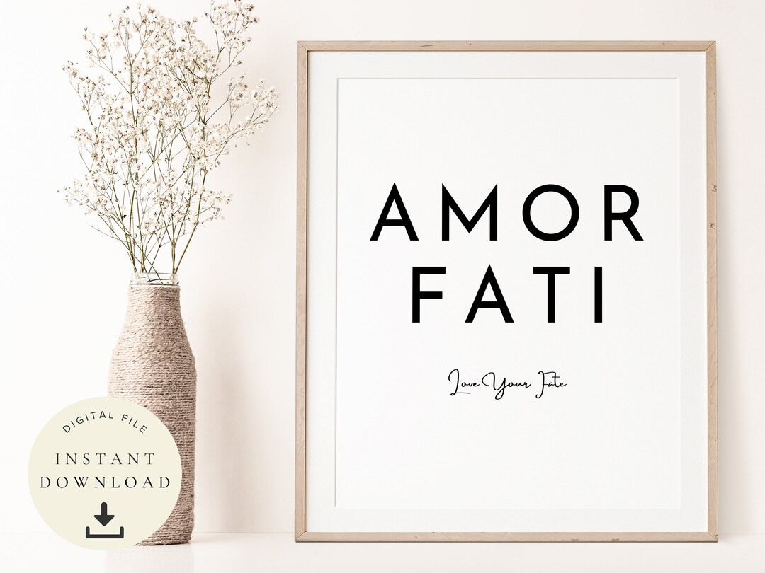 Amor Fati Poster, Stoic Print, Stoicism Art, Marcus Aurelius, Ancient ...