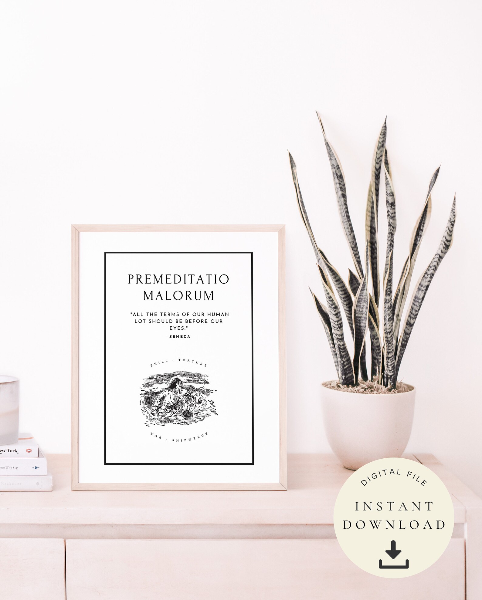 Premeditatio Malorum Stoicism Art Stoic Quote Meditations - Etsy