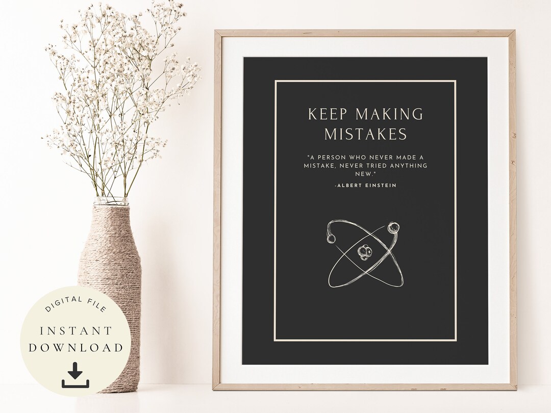 Einstein Quote, Brainy, Mathematics, Graduation Gift, Physics Wall ...