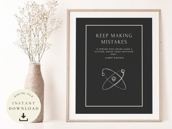 Einstein Quote Brainy Mathematics Graduation Gift Physics | Etsy