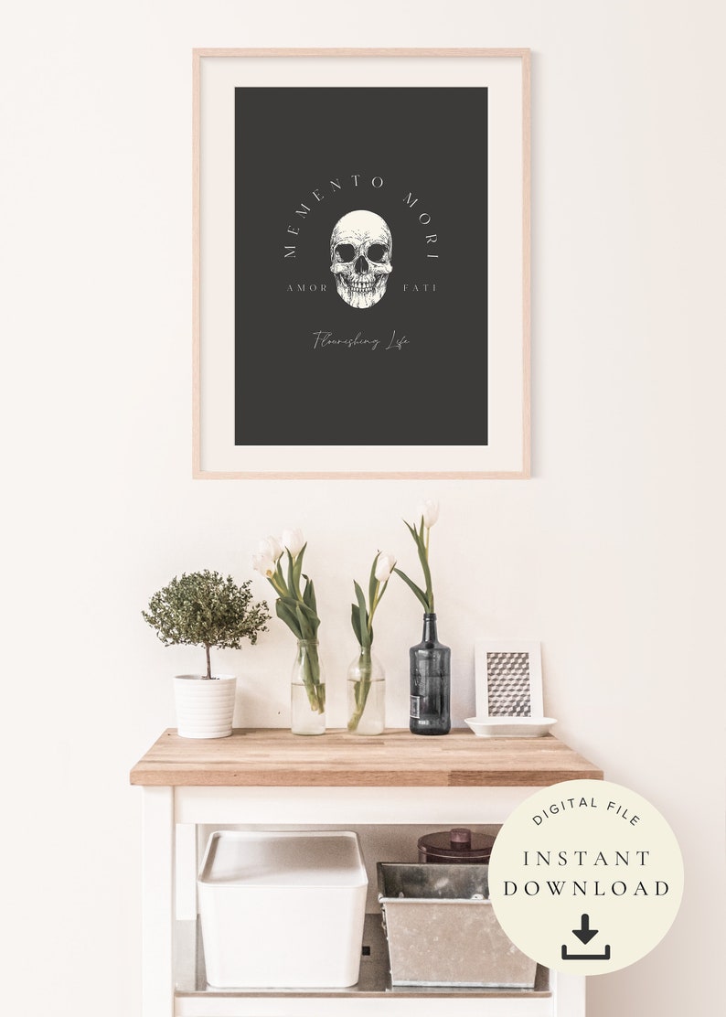 Amor Fati Art Print Memento Mori Picture Stoic Decor - Etsy