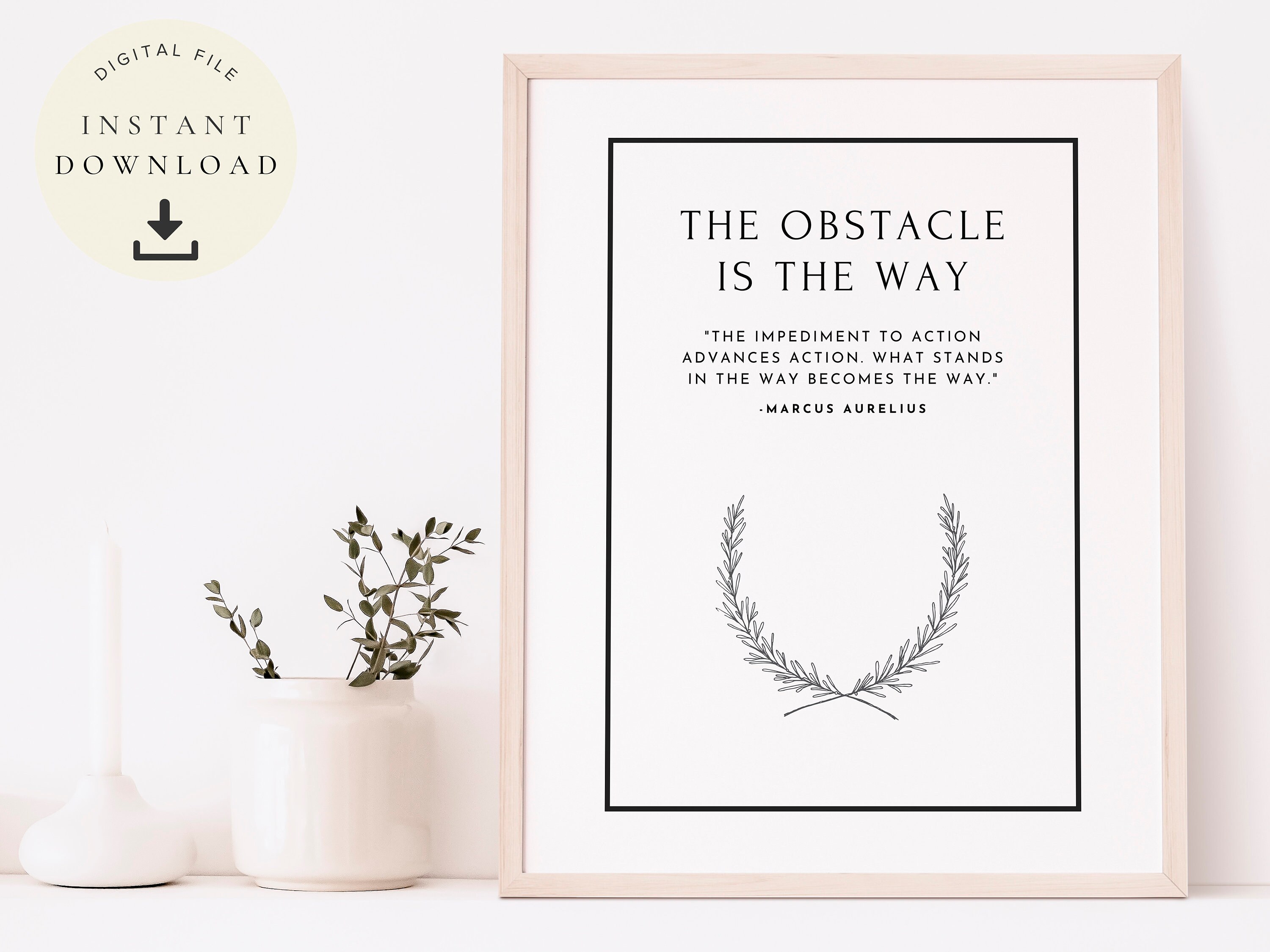 Home Décor Marcus Aurelius Quote Inspirational Poster Book Cover Art ...