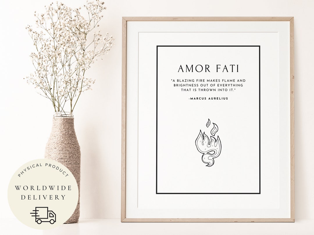 Amor Fati Poster, Marcus Aurelius Philosophy, Love of Fate Print ...