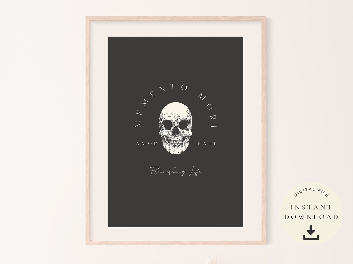 Amor Fati Art Print Memento Mori Picture Stoic Decor - Etsy