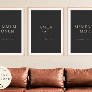 Summum Bonum Wall Art, Marcus Aurelius Meditations, Amor Fati Gift ...