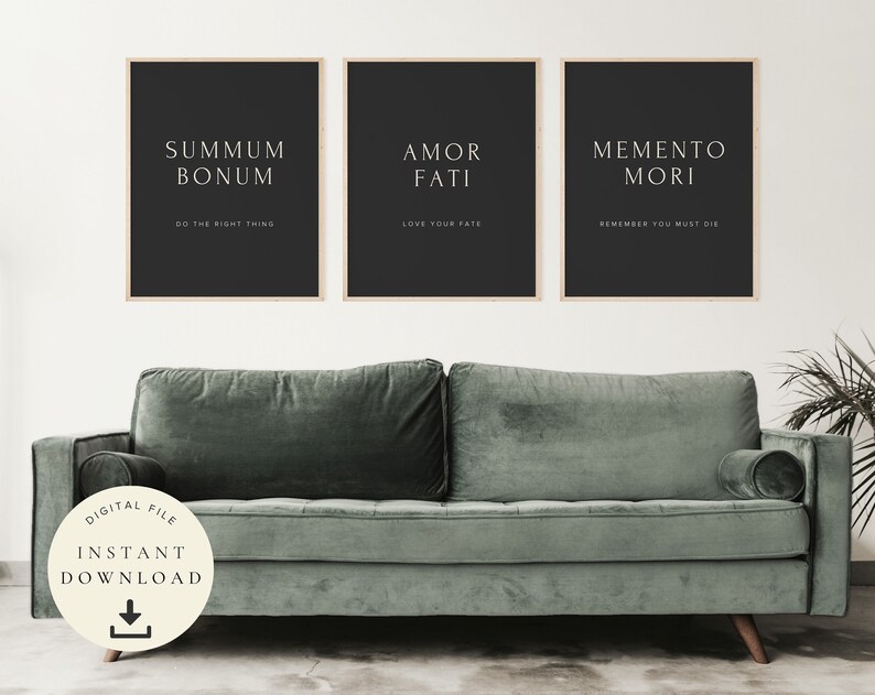 Summum Bonum Wall Art, Marcus Aurelius Meditations, Amor Fati Gift ...