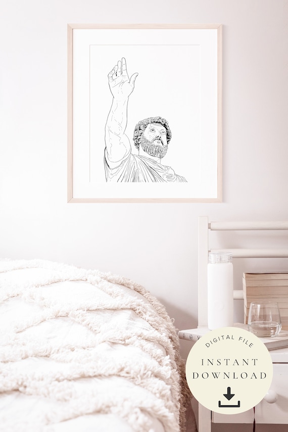 Art & Collectibles Digital Prints Marcus Aurelius Art Philosopher ...