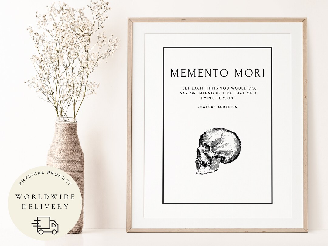Memento Mori Poster, Print Stoic Quote , Marcus Aurelius Poster ...