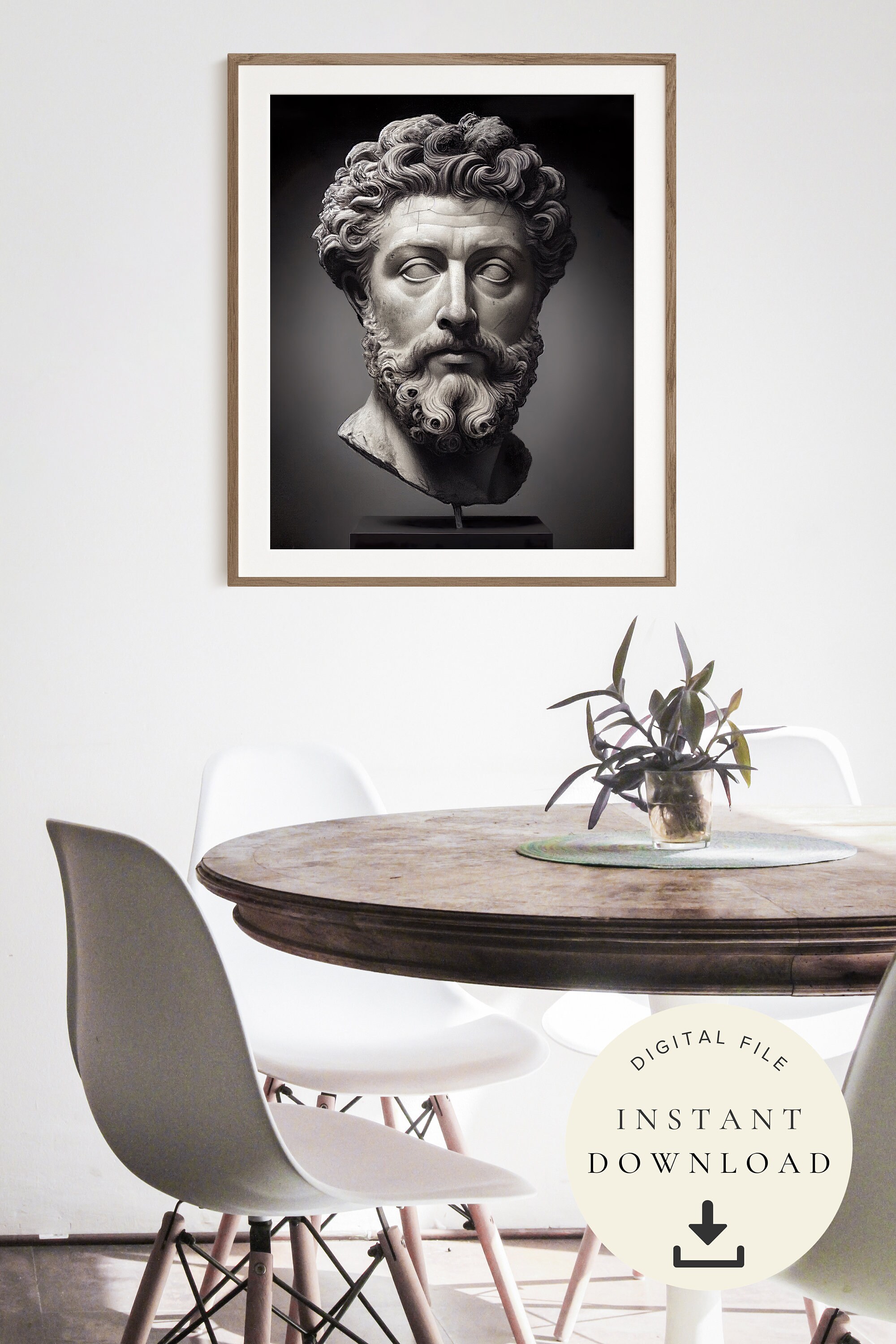 Marcus Aurelius Print Stoicism Portrait Art Motivational - Etsy