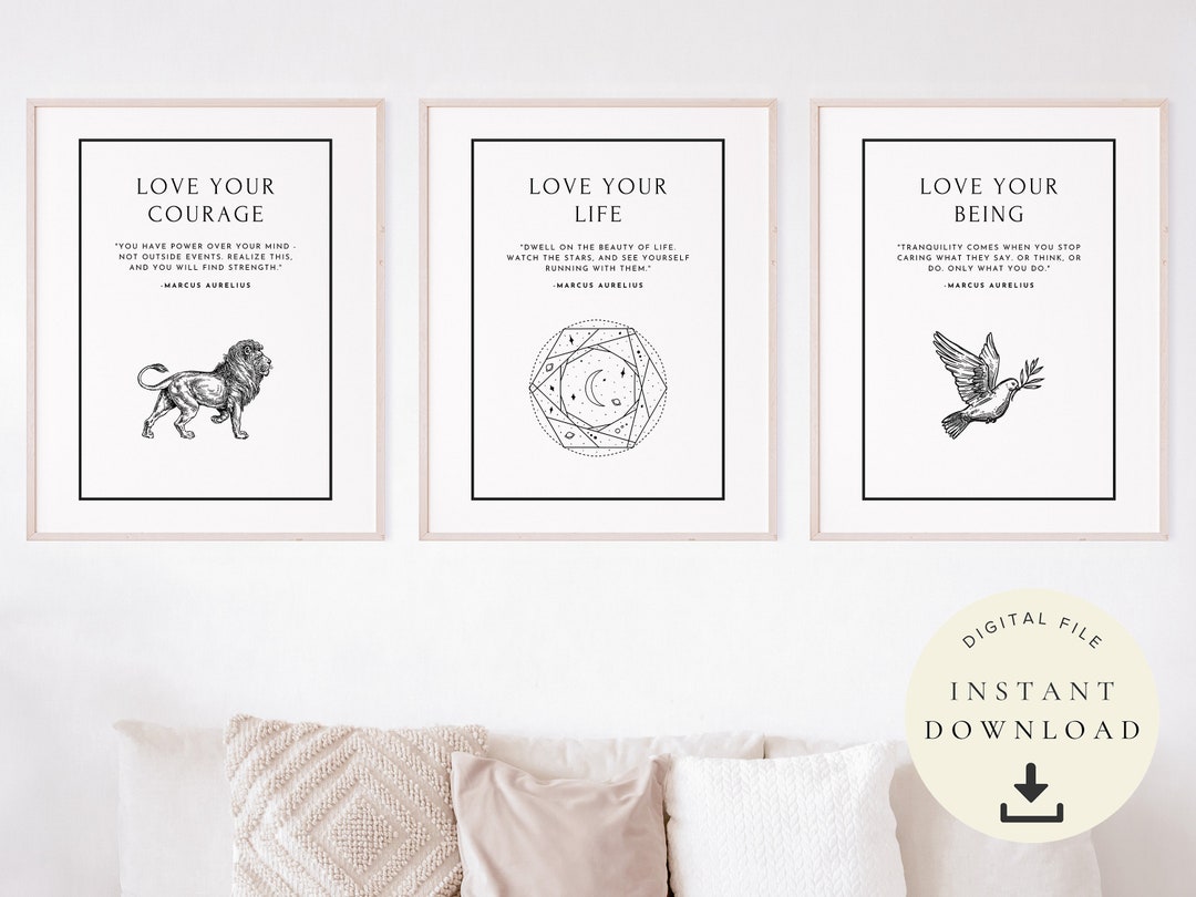 Stoic Quote Digital, Stoicism Artwork, Marcus Aurelius Design ...