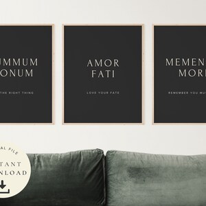 Summum Bonum Wall Art, Marcus Aurelius Meditations, Amor Fati Gift ...