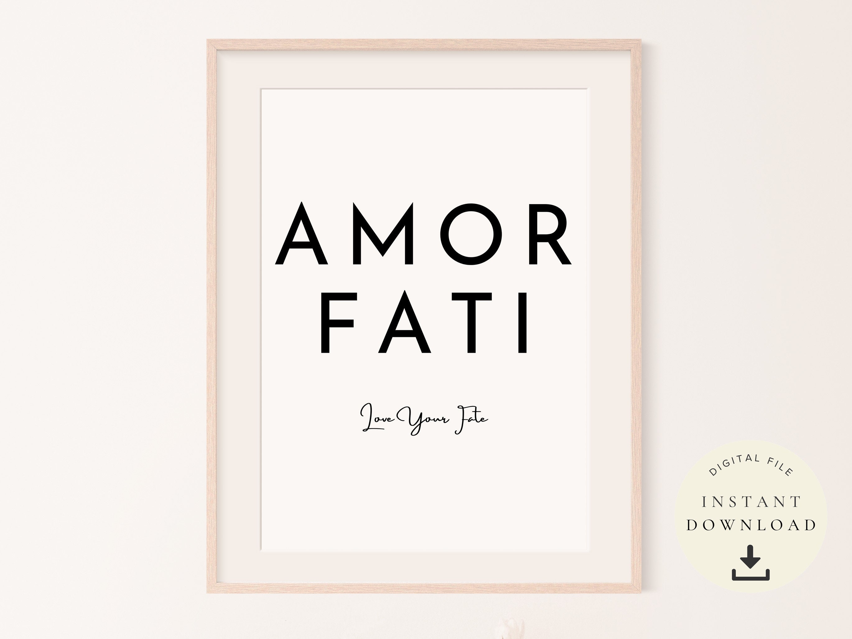 Amor Fati Poster Stoic Print Stoicism Art Marcus Aurelius - Etsy