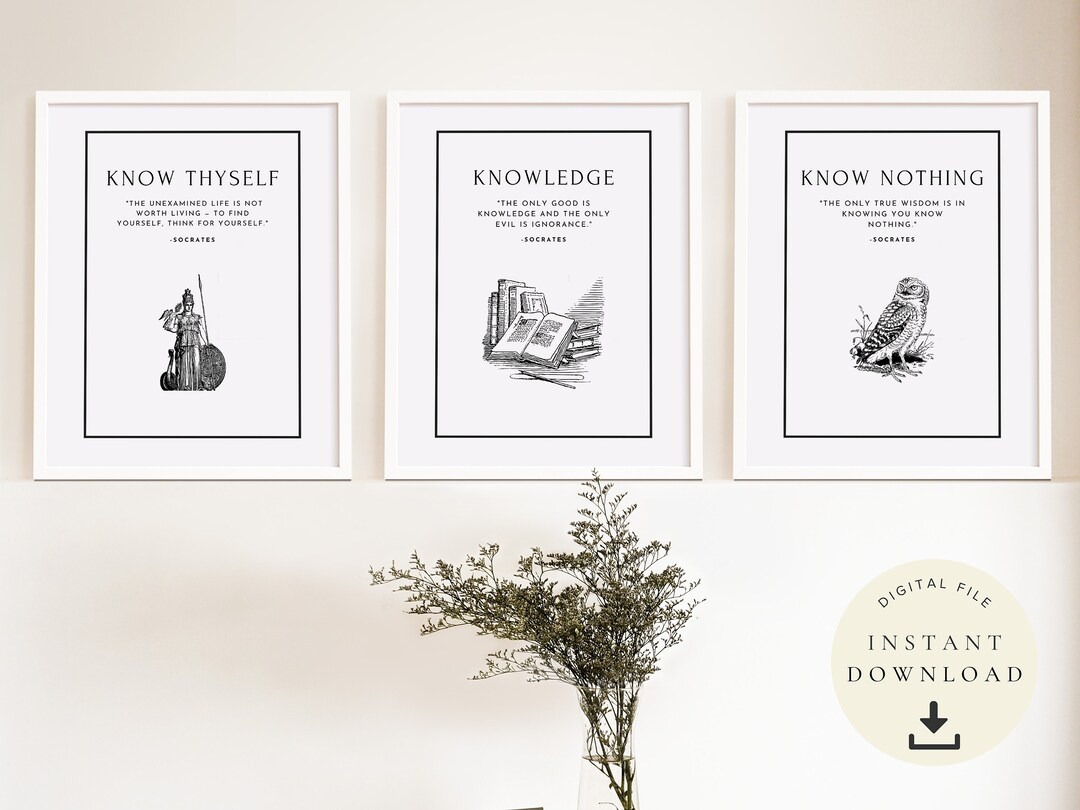 Socrates Print, Philosophy Poster, Philosophical Art, Ancient Wisdom ...