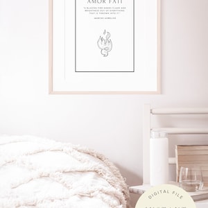 Amor Fati Print Marcus Aurelius Art Stoic Affirmation | Etsy