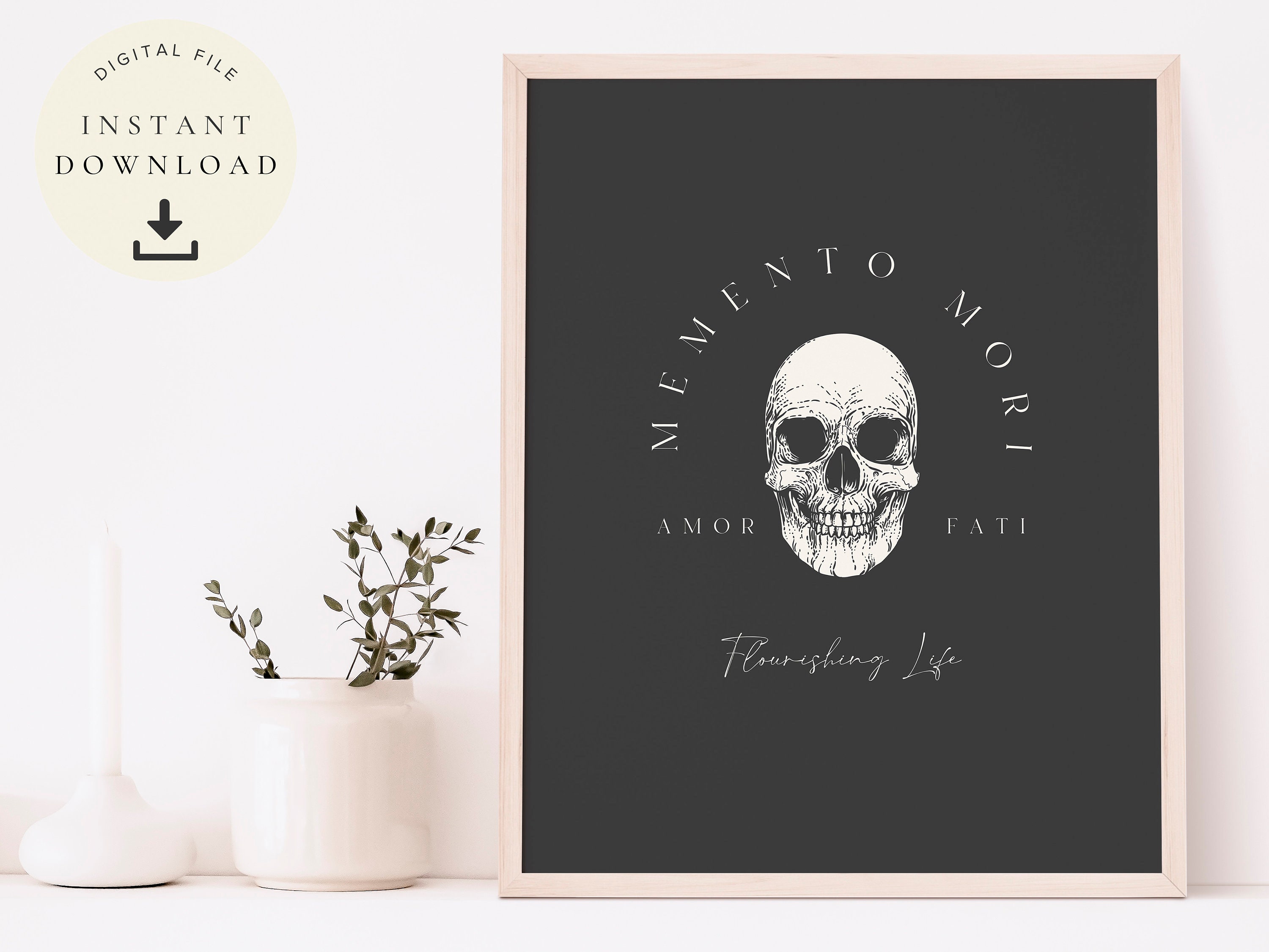 Amor Fati Art Print Memento Mori Picture Stoic Decor - Etsy