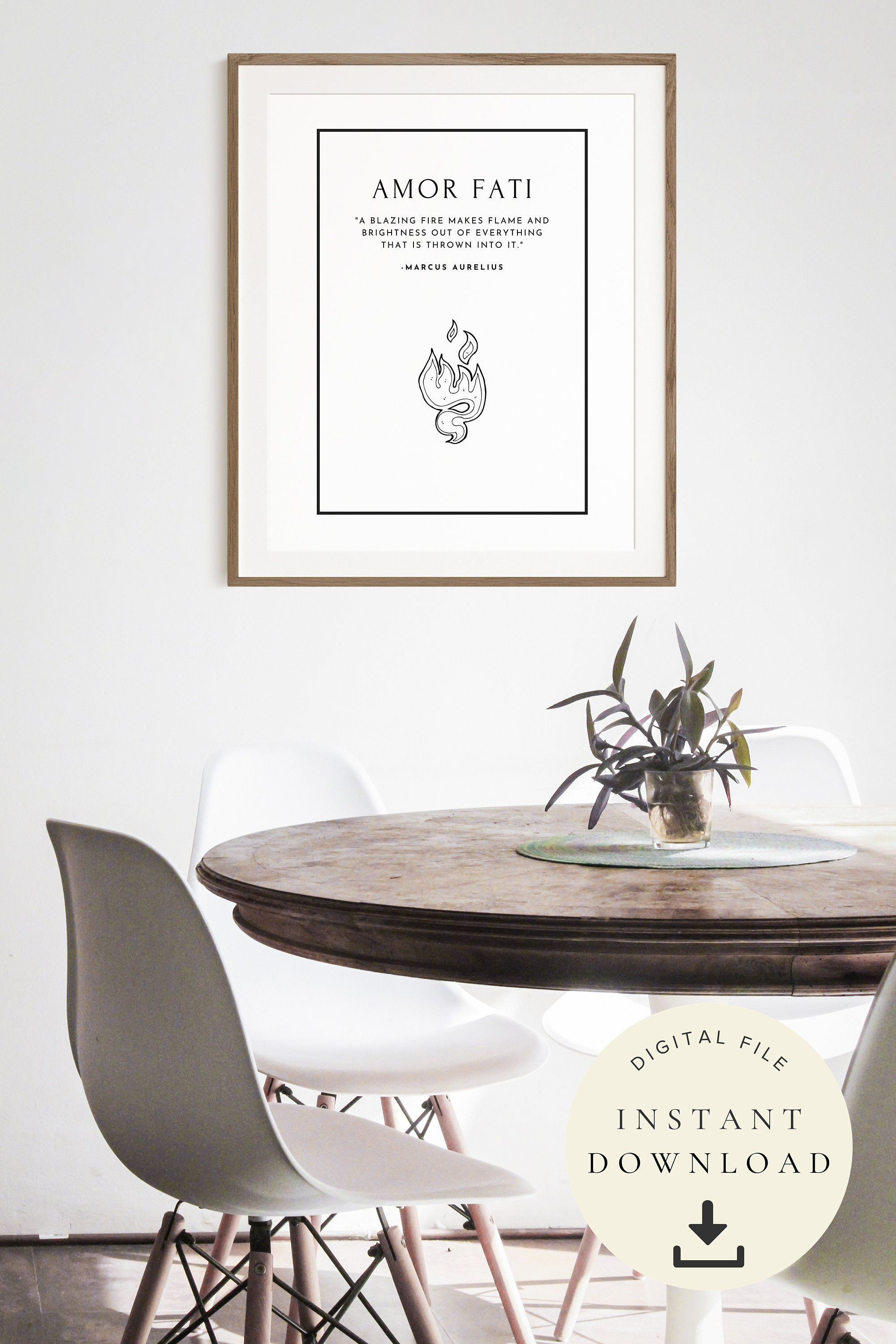 Amor Fati Print Marcus Aurelius Art Stoic Affirmation - Etsy UK